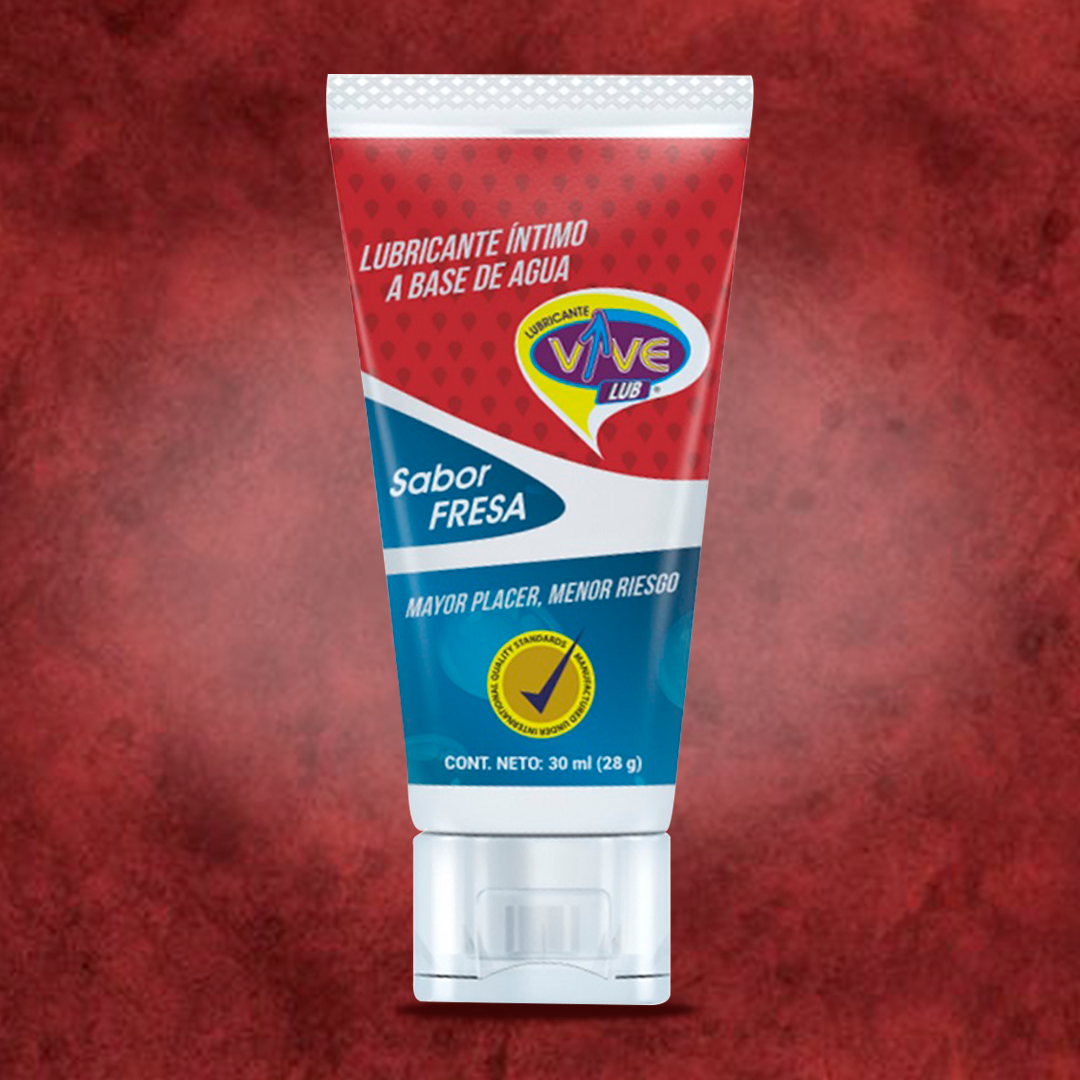 Lubricante VIVE LUB con Sabor a Fresa 30ml – Sexto Sentido